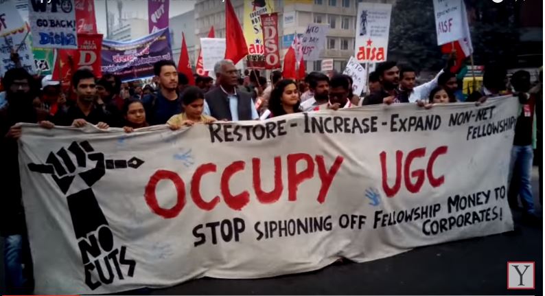 Occupy UGC Protesters Face Water Canons And Tear Gas As They March To ...