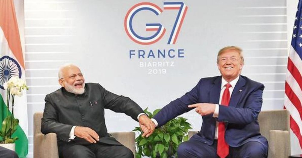 G7 Summit: Modi And Trump Share Laugh With Media Persons