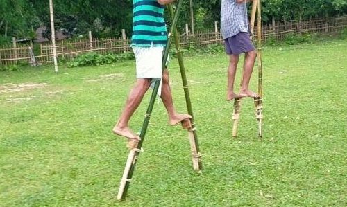 Bamboo Stilt Racing Game In Tripura, Koldom Crafting