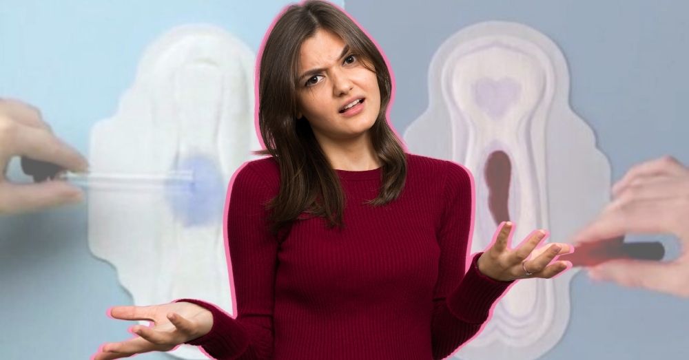 Sanitary Pad Ads Continue To Show Blue Blood